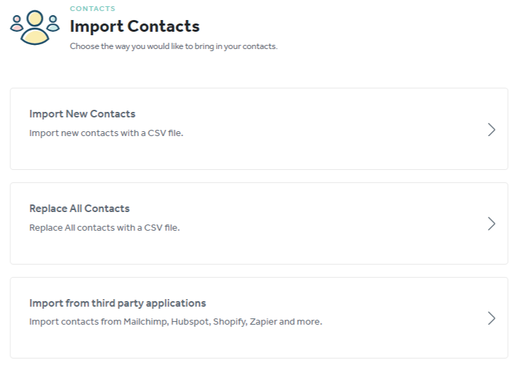 Adding and Importing Contacts